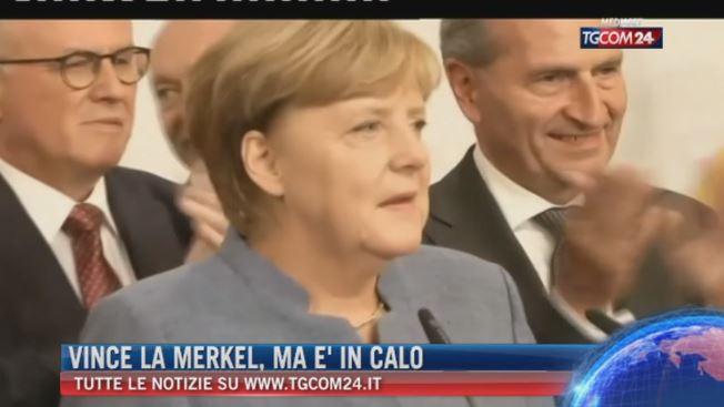 Angela Merkel vince ma è in calo e senza maggioranza - Tgcom24 Video ...
