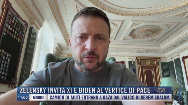 Breaking News delle 11.00 | Zelensky invita Xi e Biden al vertice di pace