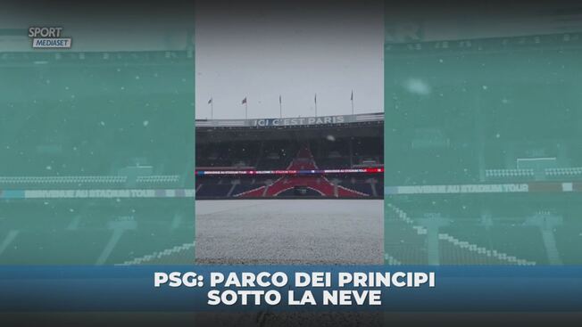 PSG: Parco dei Principi sotto la neve