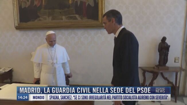 Breaking News delle 14.00 | Madrid, la Guardia Civil nella sede del Psoe